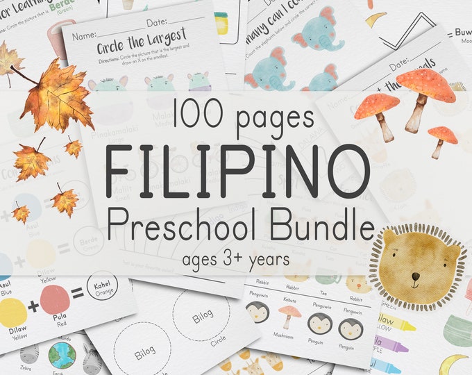 Tagalog Flash Cards for Kids, Filipino Educational Flash Cards for ...