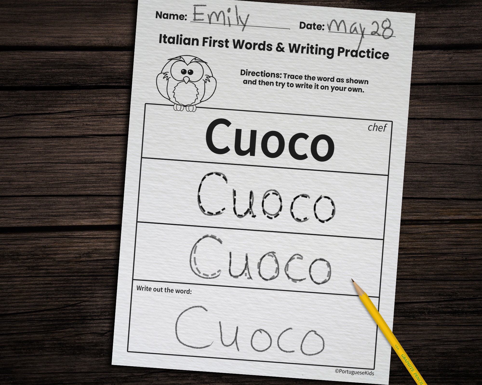 79 Italian Writing Practice Worksheet for Kids Printable Italian First ...