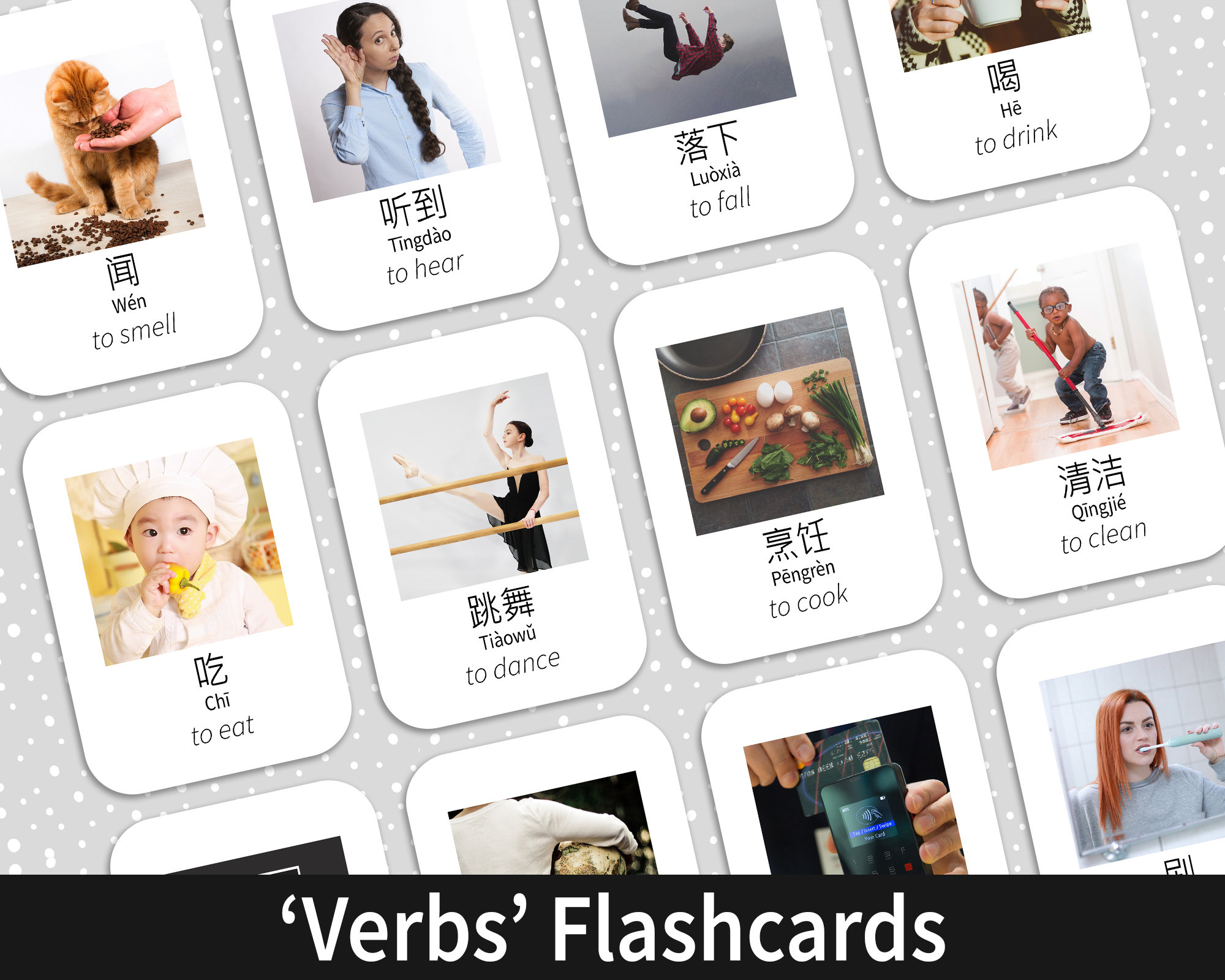 Learning Mandarin Bundle 300 Chinese Flashcards for Kids Printable ...