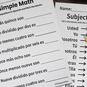 Spanish Intermediate Worksheet Bundle | 100 Spanish Vocabulary ...