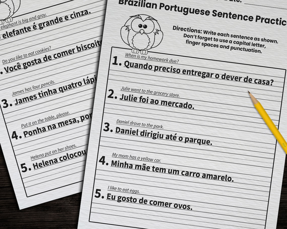 Brazilian Portuguese Learning Bundle | 170+ Vocabulary Worksheets for ...
