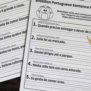 Brazilian Portuguese Learning Bundle | 170+ Vocabulary Worksheets for ...