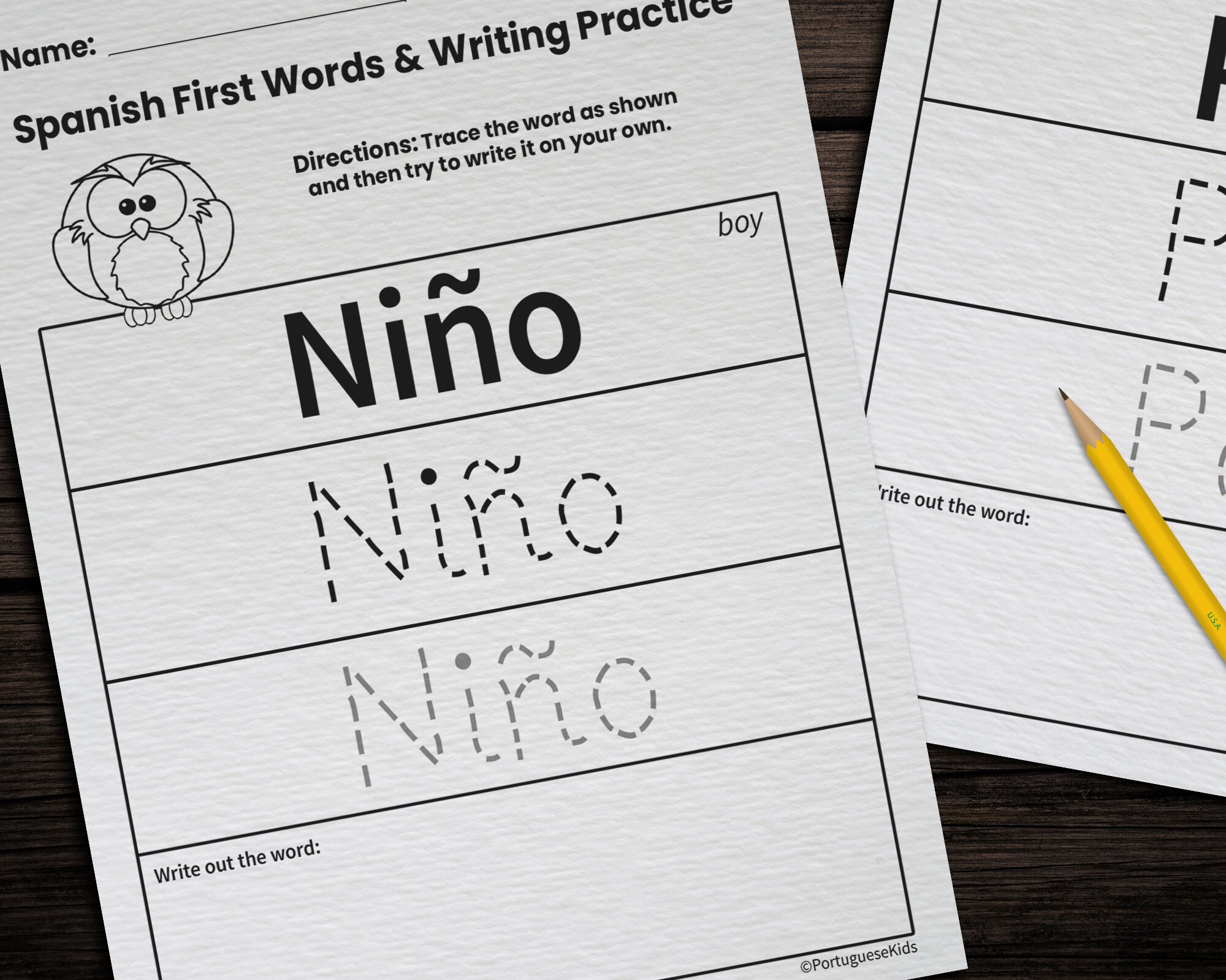 47 Spanish Writing Practice Worksheet for Kids Printable - Etsy