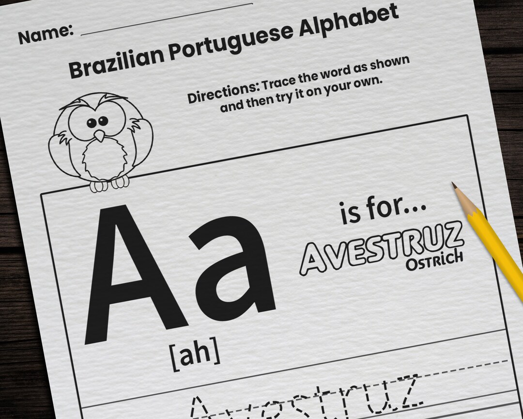 26 Brazilian Portuguese Alphabet Practice Worksheets for Kids ...