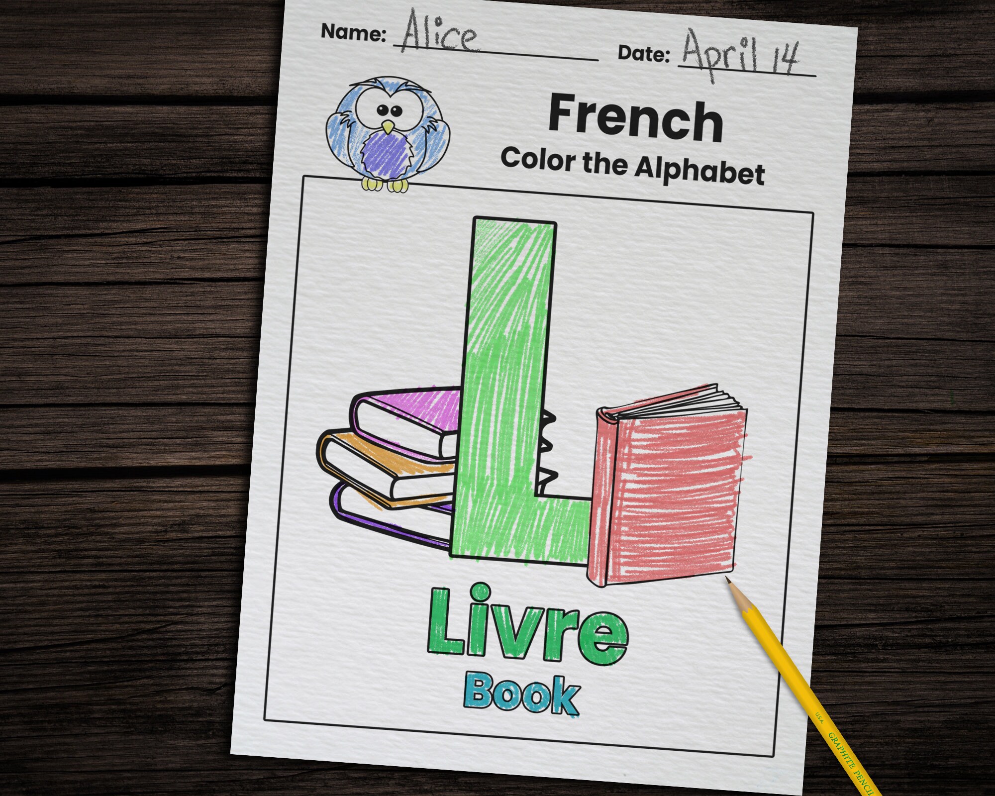 26 French Alphabet Coloring Worksheets for Kids Printable French ABC ...