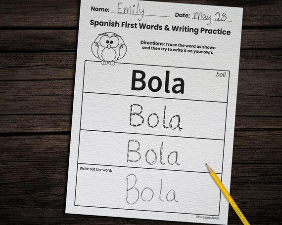 Hoja De Trabajo De Vocabulario De Escritura