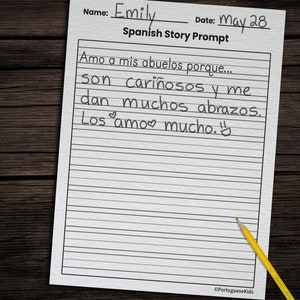 10 Spanish Writing Prompt Worksheets for Kids | Printable Spanish ...