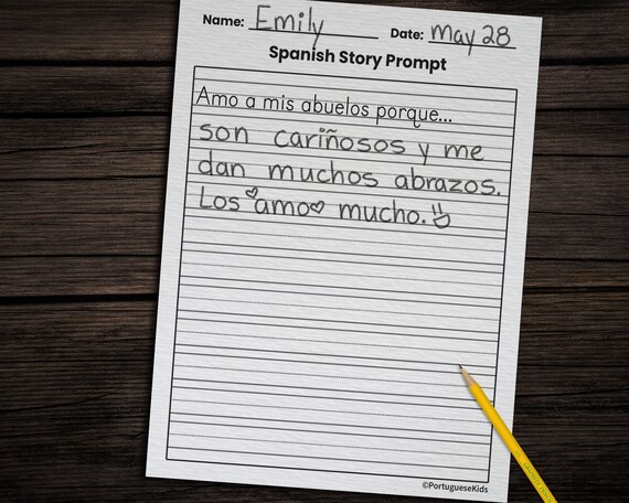 Hojas De Trabajo Con Indicaciones De Escritura Para Niños