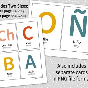 29 Spanish & English ABC Flashcards | Printable Bilingual Alphabet ...