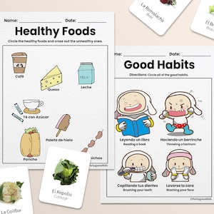 Spanish Worksheet Wellness Bundle 100 Spanish Worksheets for Kids ...