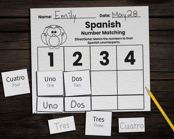 Hoja De Trabajo De Números En Español Del 1 Al 20 Los Numeros En