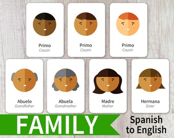Spanish Family Cards - Etsy