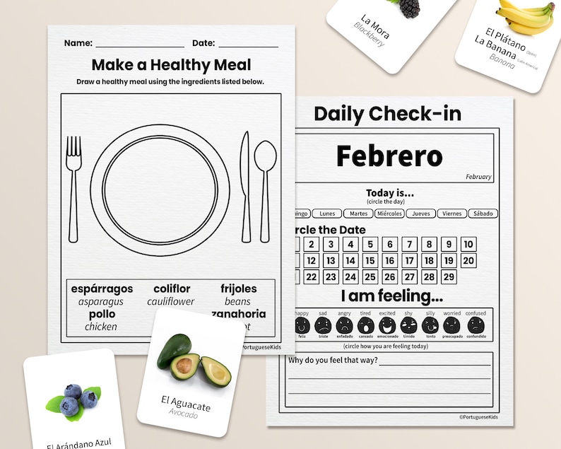 Learning Spanish Bundle 900 Spanish Worksheets for Kids - Etsy