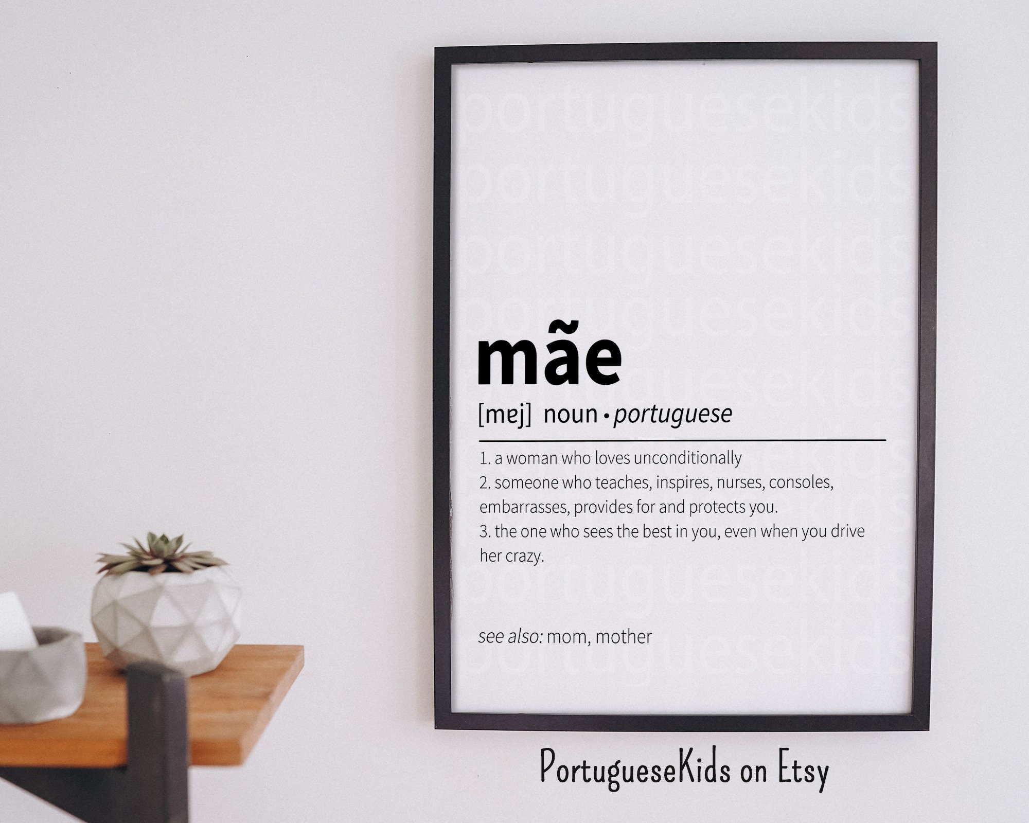 Mãe Definition Print Gifts for Mom Gifts for Her Brazil - Etsy Australia