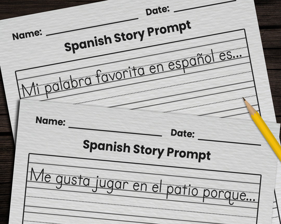 10 Spanish Writing Prompt Worksheets for Kids | Printable Spanish ...