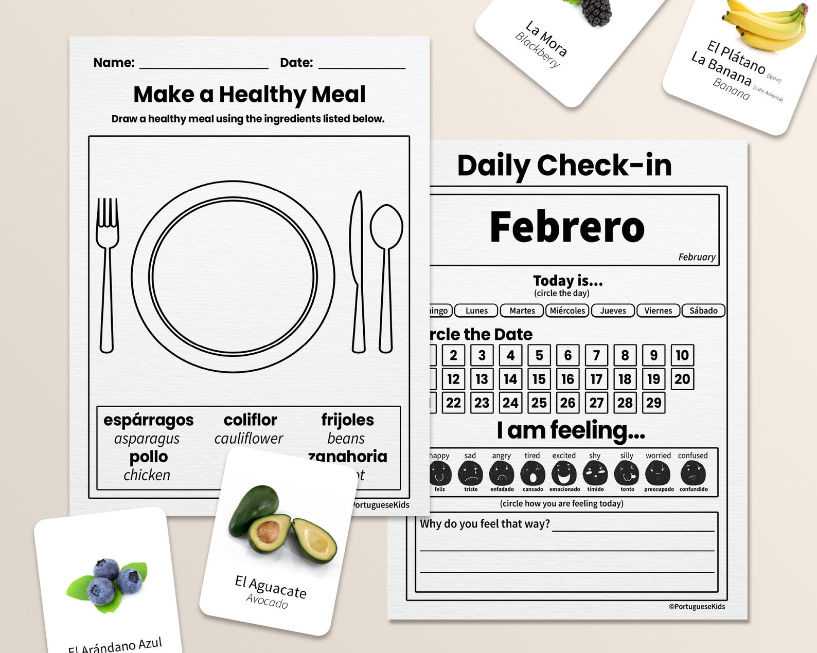 Spanish Worksheet Wellness Bundle | 100+ Spanish Worksheets for Kids ...