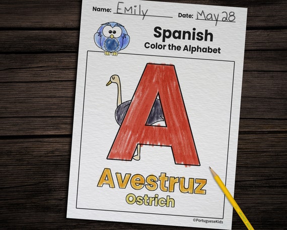 Hojas De Trabajo Del Alfabeto Español Para Niños