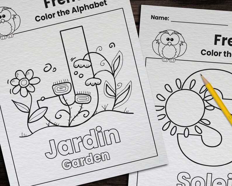 26 French Alphabet Coloring Worksheets for Kids Printable French ABC ...