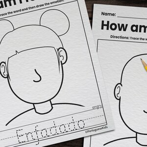 24 Spanish Emotions Activity Worksheets | Printable Bilingual Spanish ...