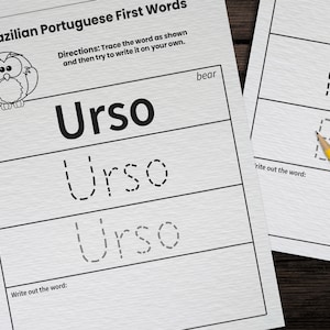 Brazilian Portuguese Learning Bundle | 170+ Vocabulary Worksheets for ...