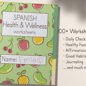Spanish Worksheet Wellness Bundle 100 Spanish Worksheets for Kids ...