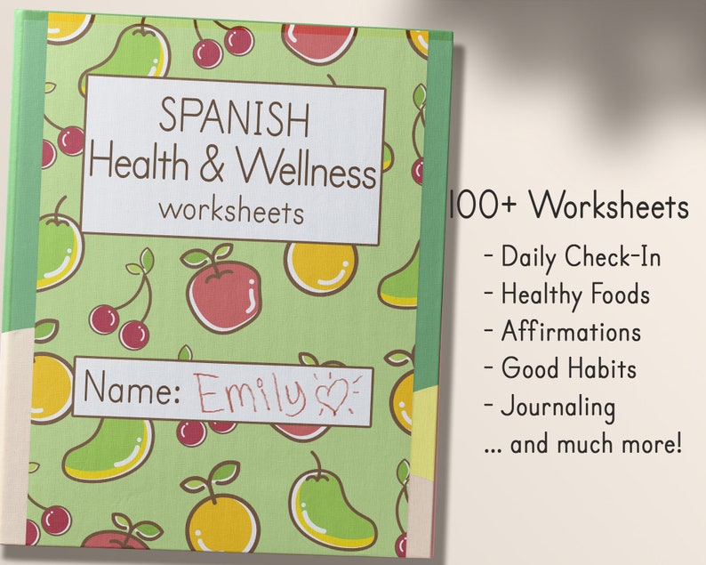 Spanish Worksheet Wellness Bundle 100 Spanish Worksheets - Etsy