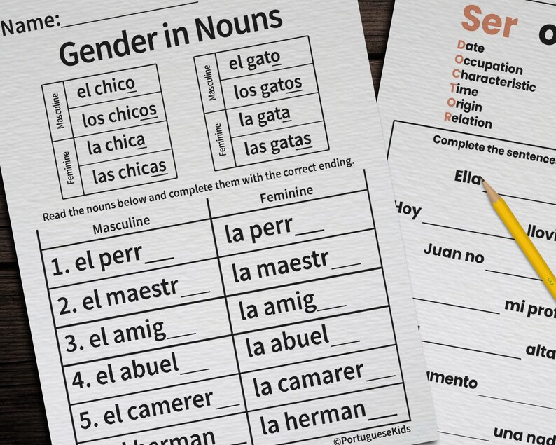 Spanish Intermediate Worksheet Bundle 100 Spanish Vocabulary - Etsy