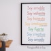 Spanish & English Affirmations Poster Printable Preschool Spanish Kid ...