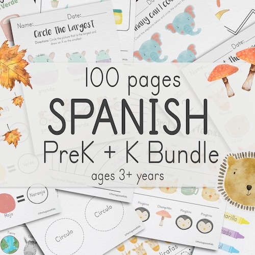 Spanish ABC Worksheets for Kids Preschool Kindergarten - Etsy