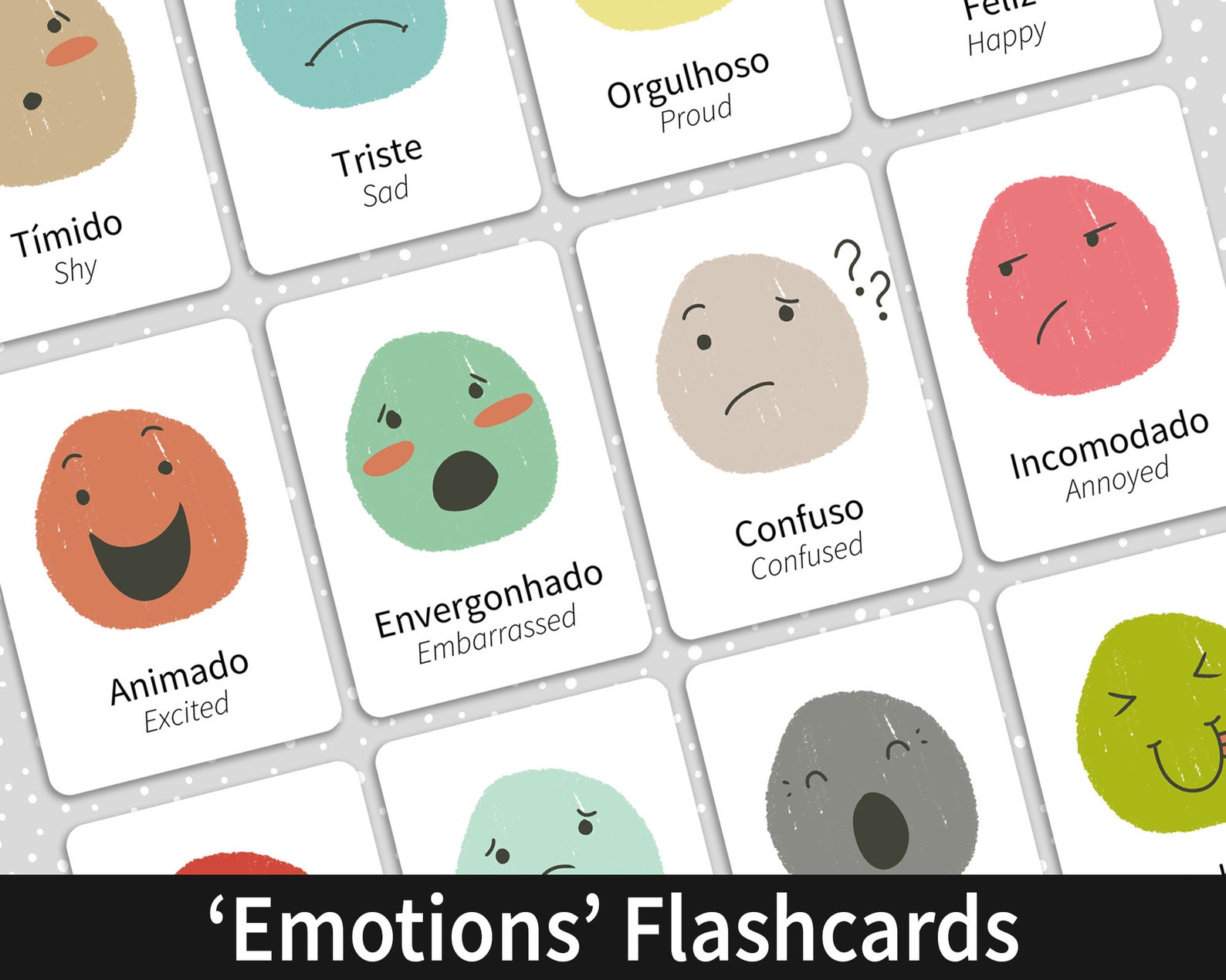 Learning Portuguese Bundle 350 Portuguese Flashcards for Kids Printable ...