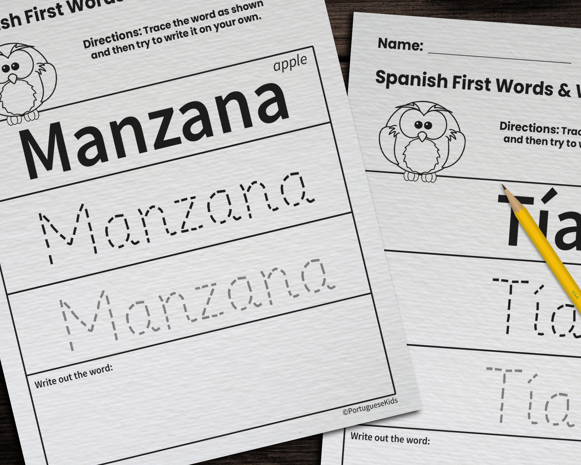 47 Spanish Writing Practice Worksheet for Kids Printable - Etsy