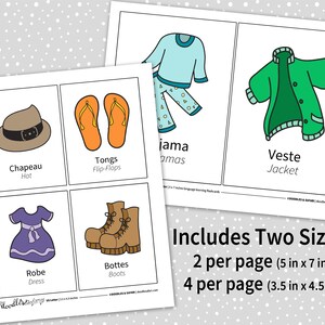 Italian & English Clothes Flashcards for Kids | Printable Italian ...