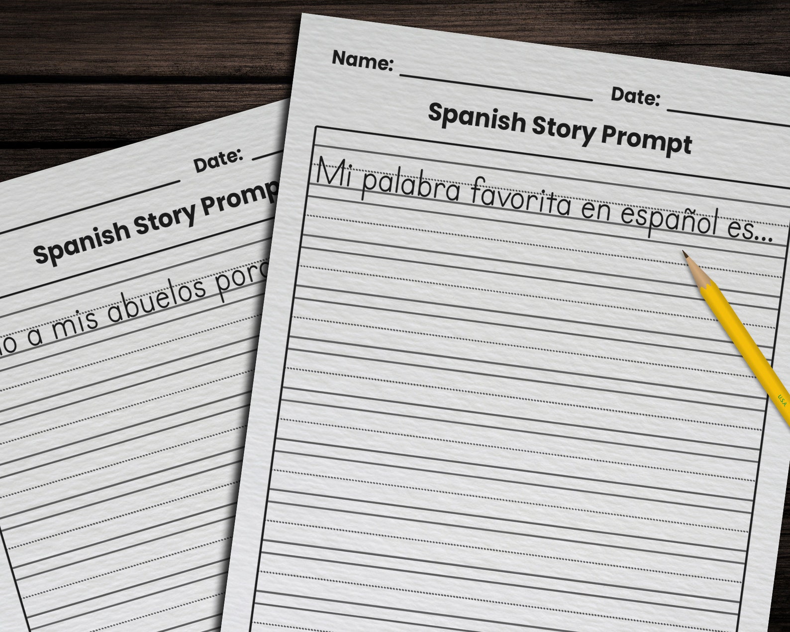 10 Spanish Writing Prompt Worksheets for Kids Printable - Etsy