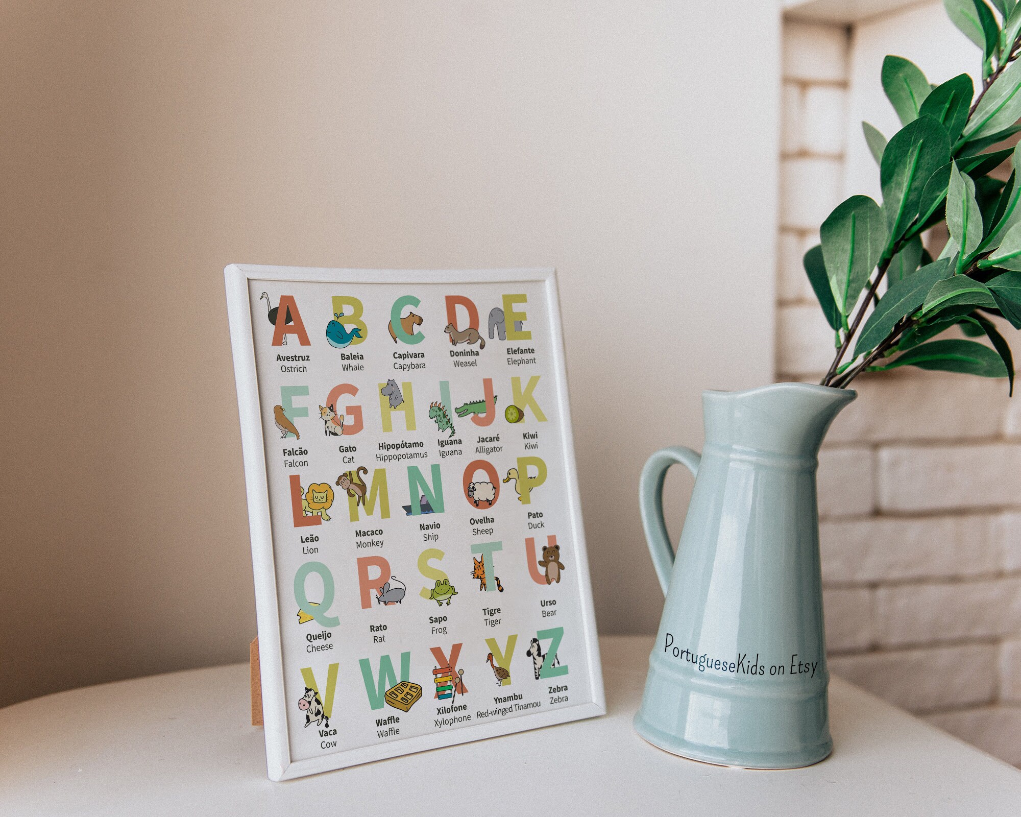 Portuguese & English ABC Poster Printable | Homeschool Portugal ...