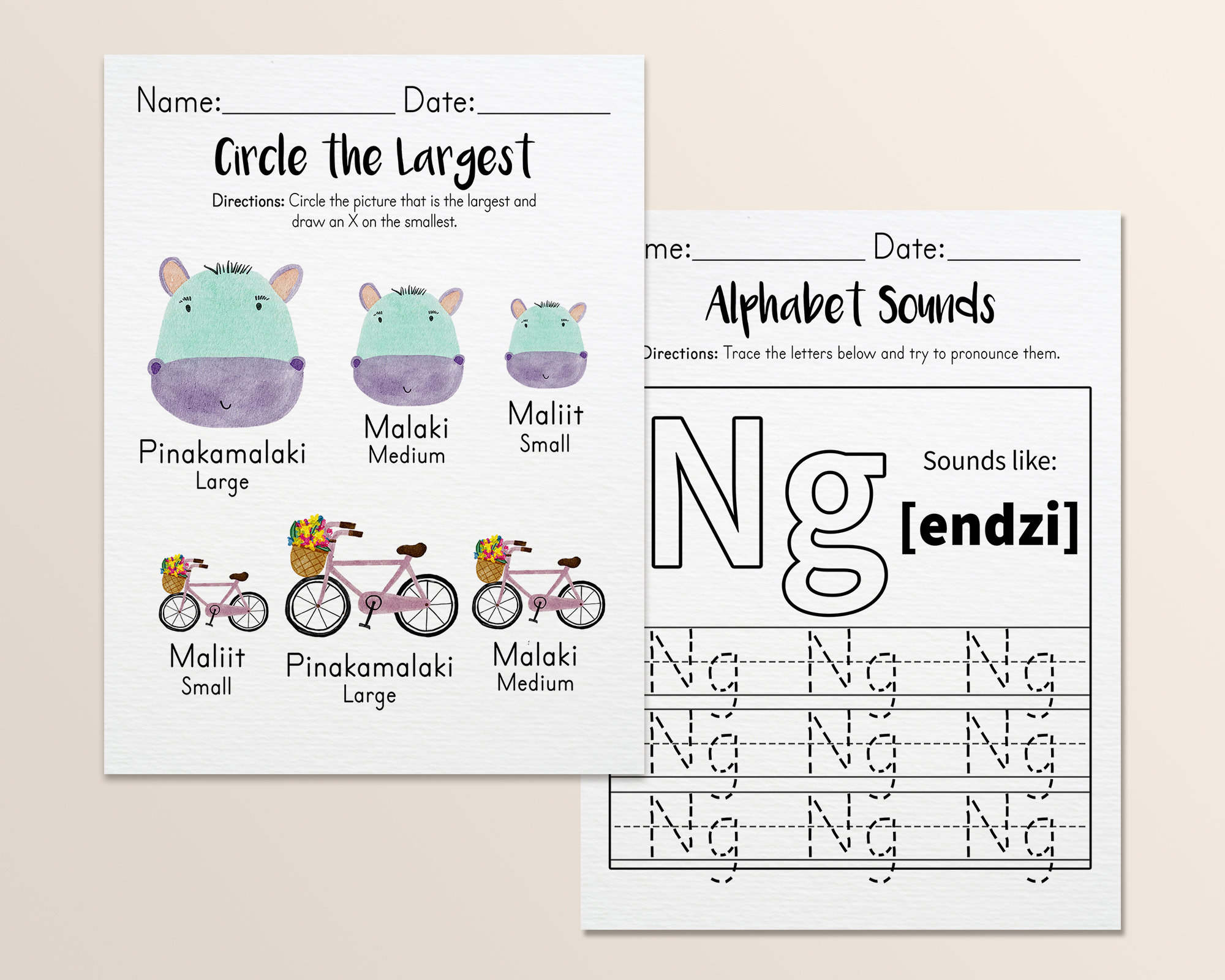 Filipino Prek + K Bundle, 100 Pages | Tagalog Preschool & Kindergarten ...