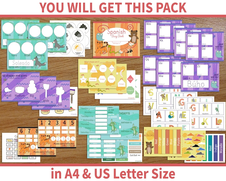 Spanish Busy Book Printable Spanish Homeschool Quiet Binder - Etsy