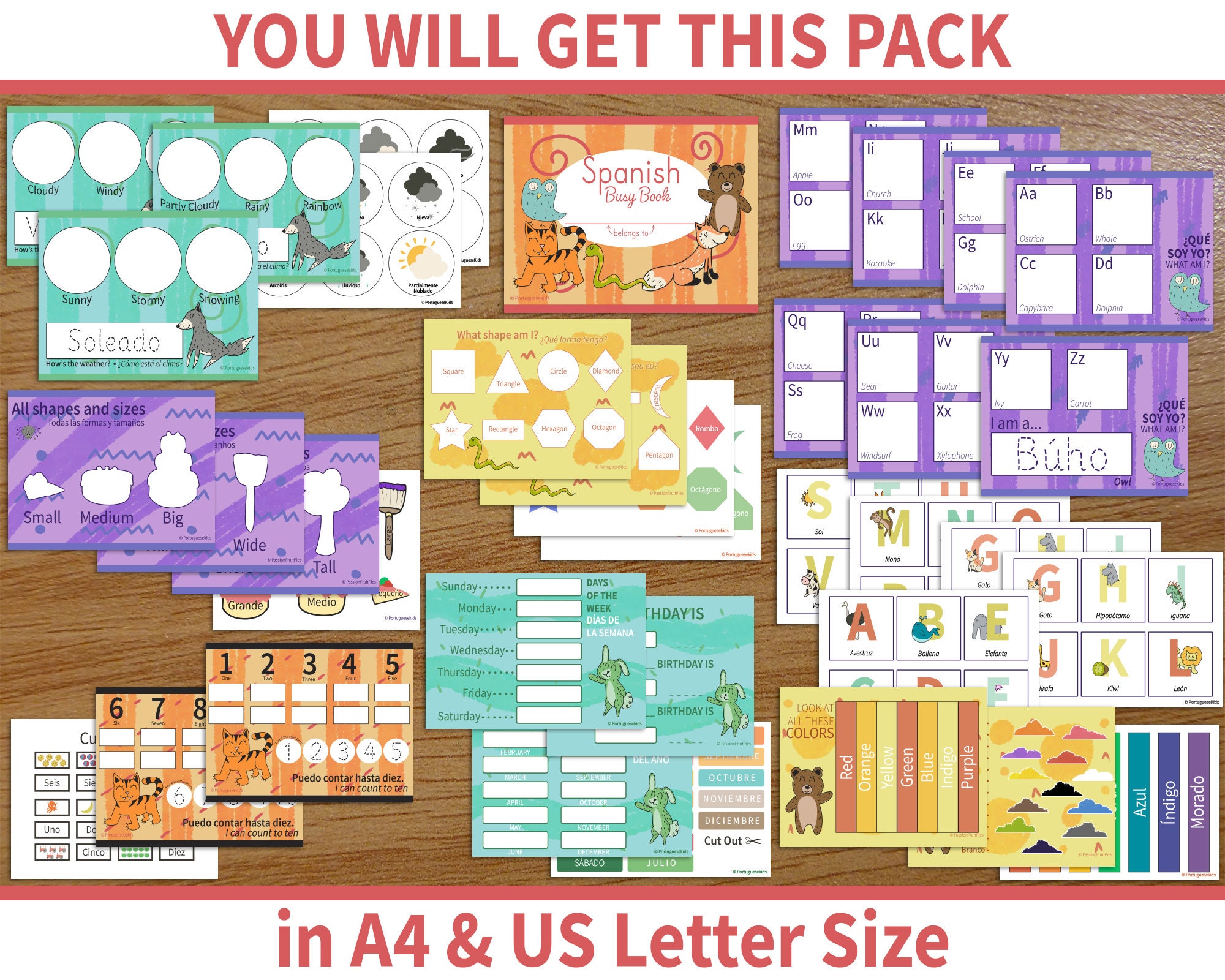 Spanish Busy Book Printable Spanish Homeschool Quiet Binder - Etsy