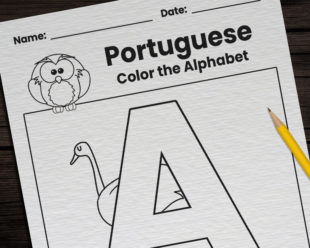 26 Portuguese Alphabet Coloring Worksheets for Kids | Printable ...