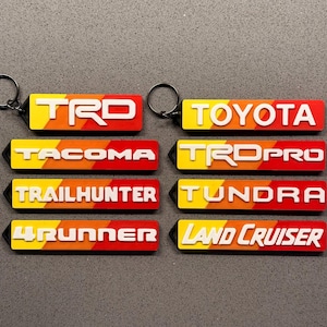 Toyota Heritage Retro Stripes Keychain - 3D Printed (TRD Pro, 4runner ...