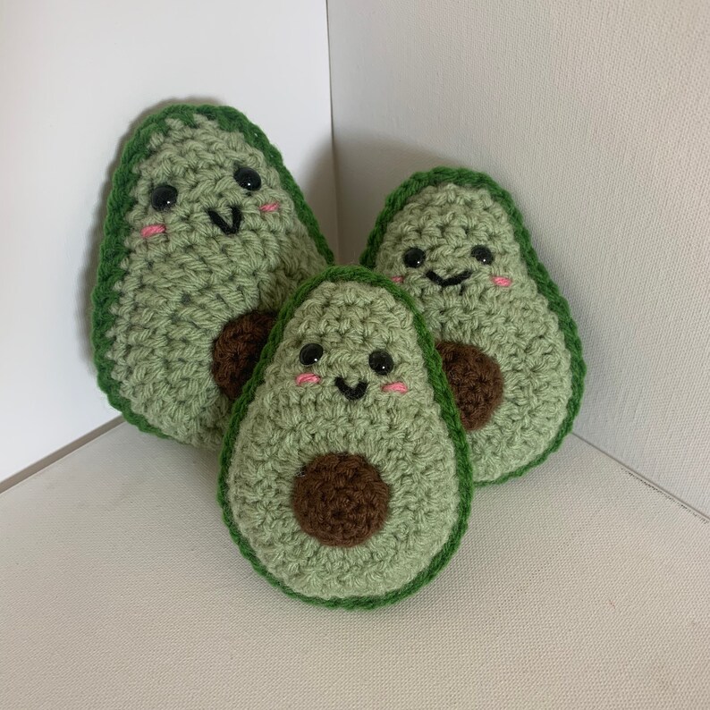 Crochet Avocado Plush I Fidget Toy I Food Themed Amigurumi - Etsy