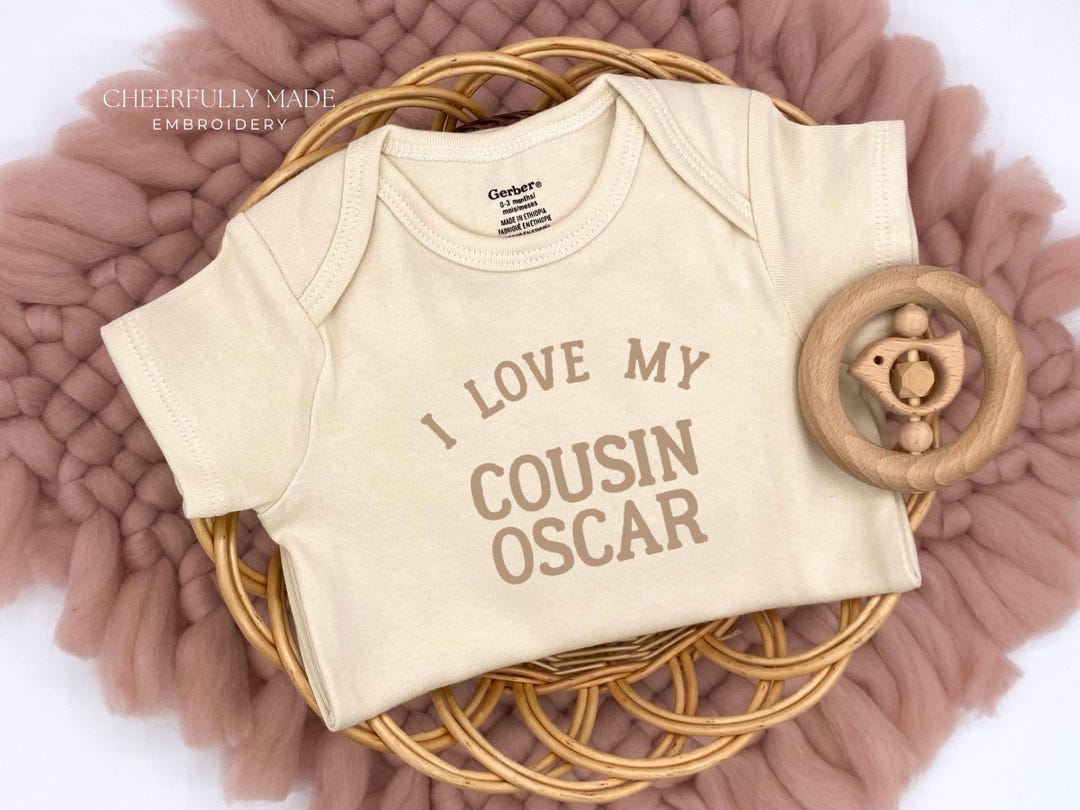 Embroidered I Love My Cousin Name Custom Bodysuit, Personalized Cousin ...