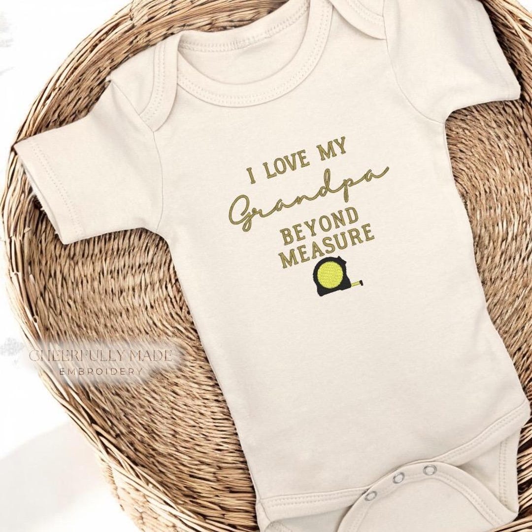 Embroidered I Love My Grandpa Beyond Measure Bodysuit, Pregnancy Reveal ...