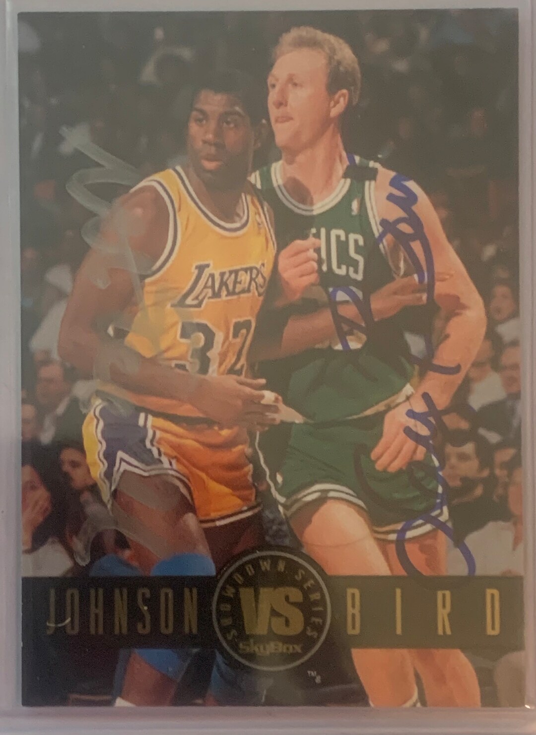 1994 Skybox Showdown Series Magic Johnson / Larry Bird Double Sided Autographed Card #SS12 - Etsy