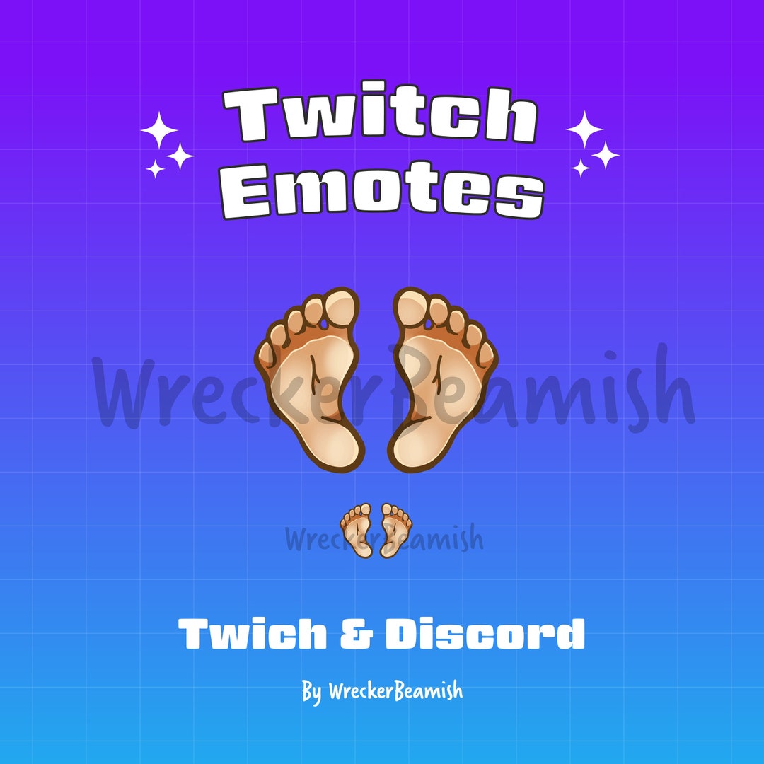 Feet Sub Emotes Set | Twitch Subscribers Emotes | Discord Community - Etsy