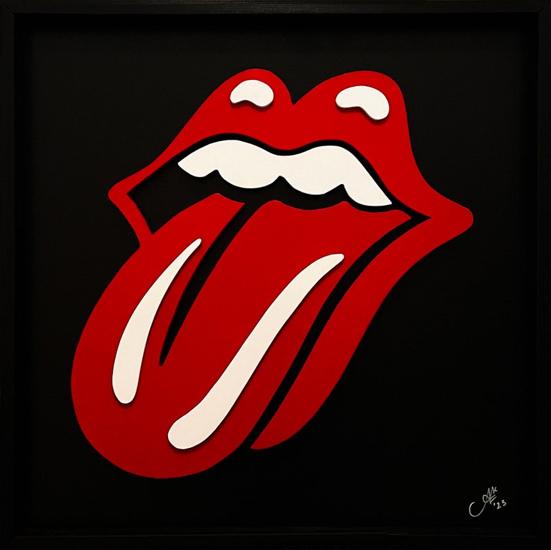 Rolling Stones | ‘tongue Logo’ | ‘3D Wooden Painting’ - Etsy