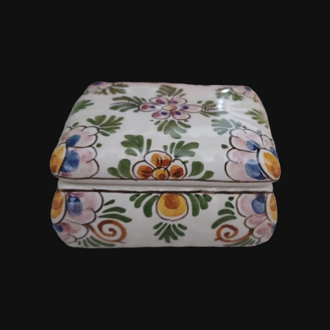 Delft DP Holland Box Vintage Signed Porcelain Lidded Hand Painted ...