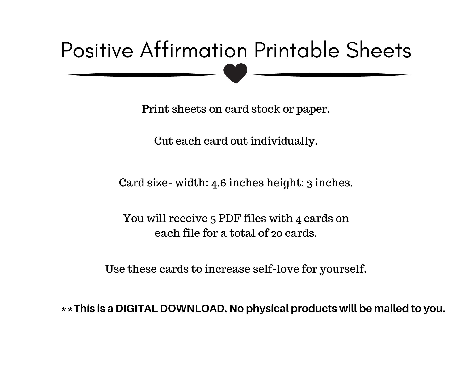 Self Love Affirmation Cards Manifest Self Care Printables Etsy