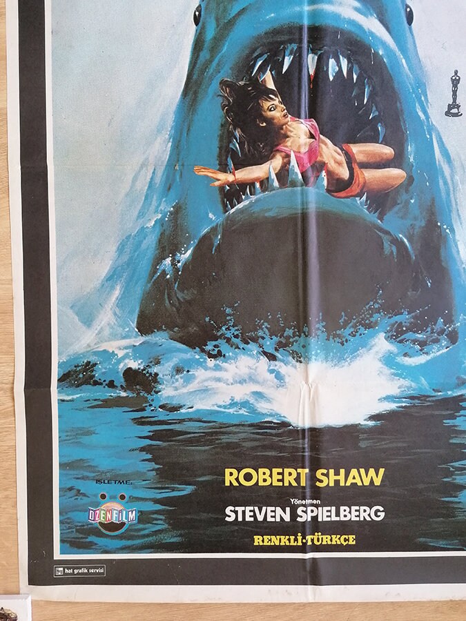 Jaws Original Vintage Movie Cinema Poster from 1975 sold by DaviLove ...