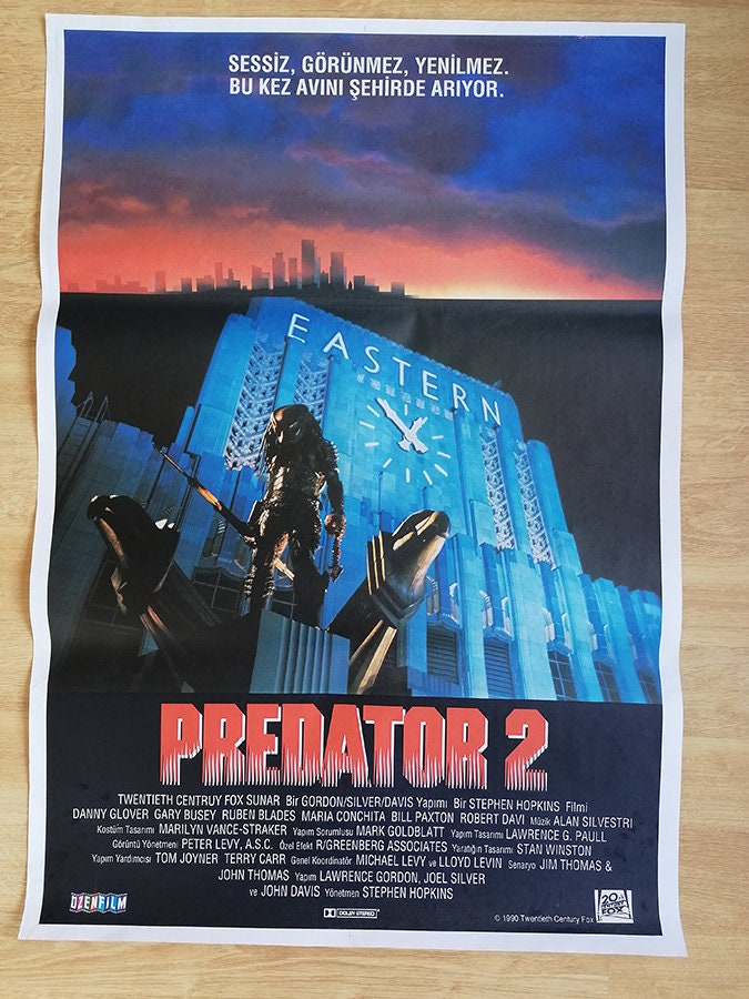 Predator 2 Original Vintage Movie Cinema Turkish Poster From 1990 - Etsy