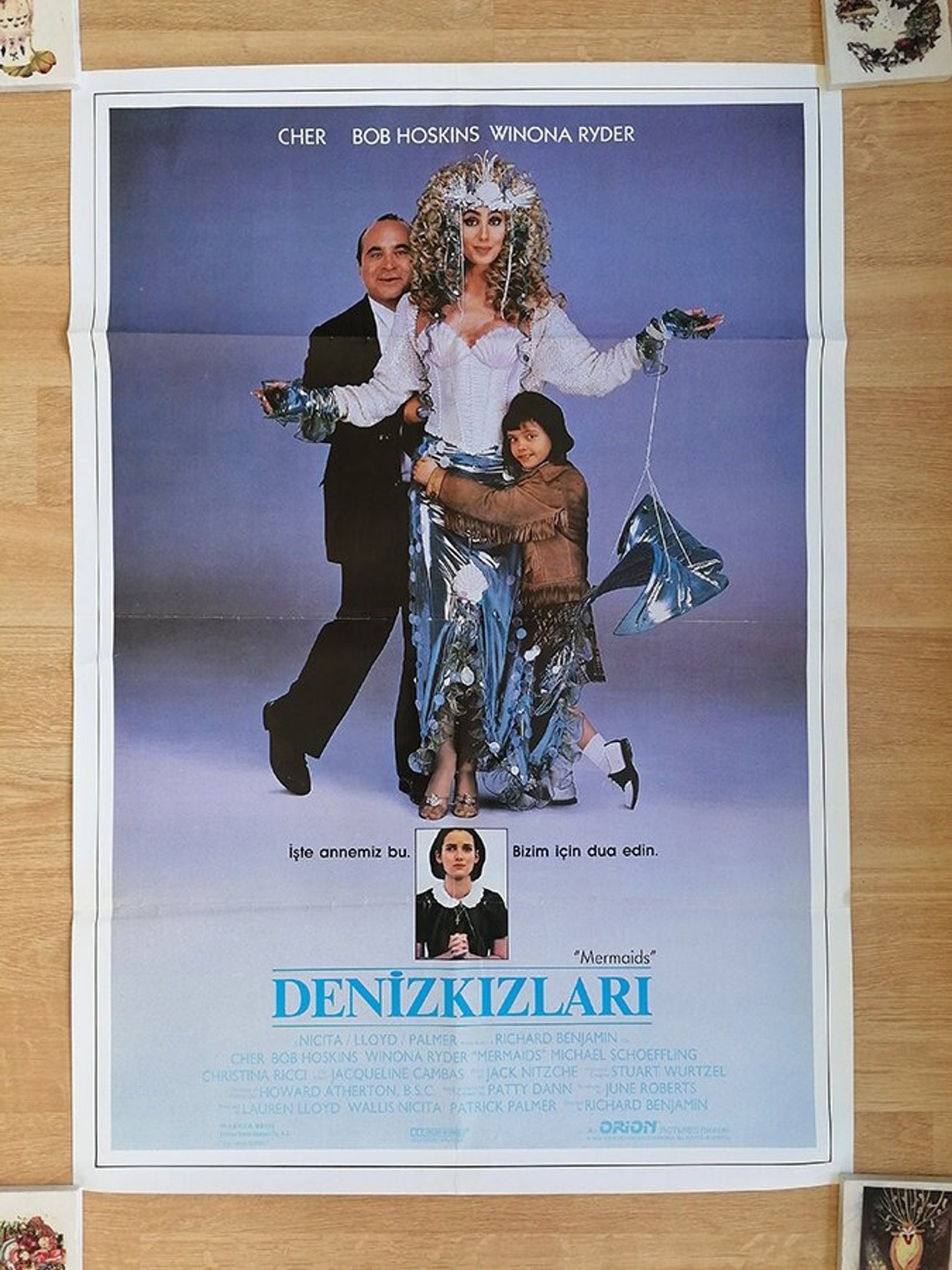 Mermaids Original Vintage Movie Cinema Turkish Poster From 1990 Cher - Etsy